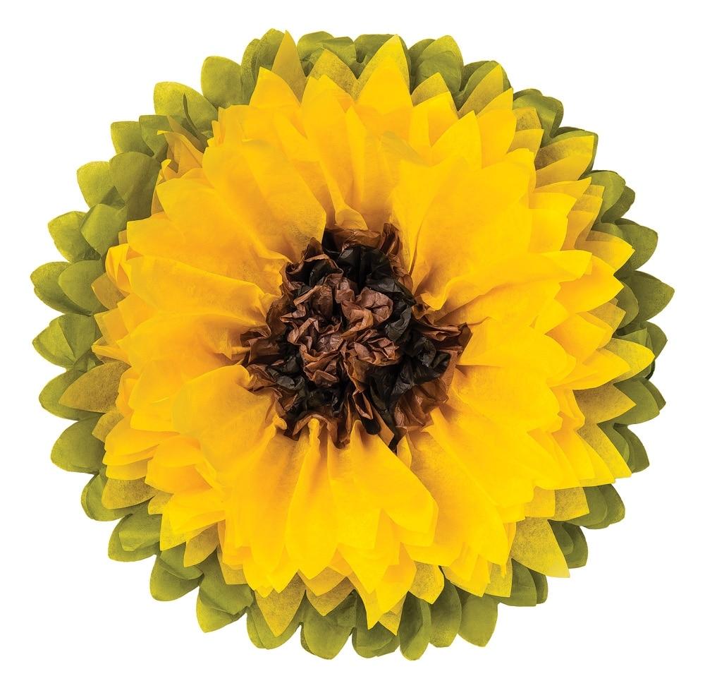 Large Tissue 15 Inch Paper Sunflower Pom Pom on Sale Now! | Chinese ...