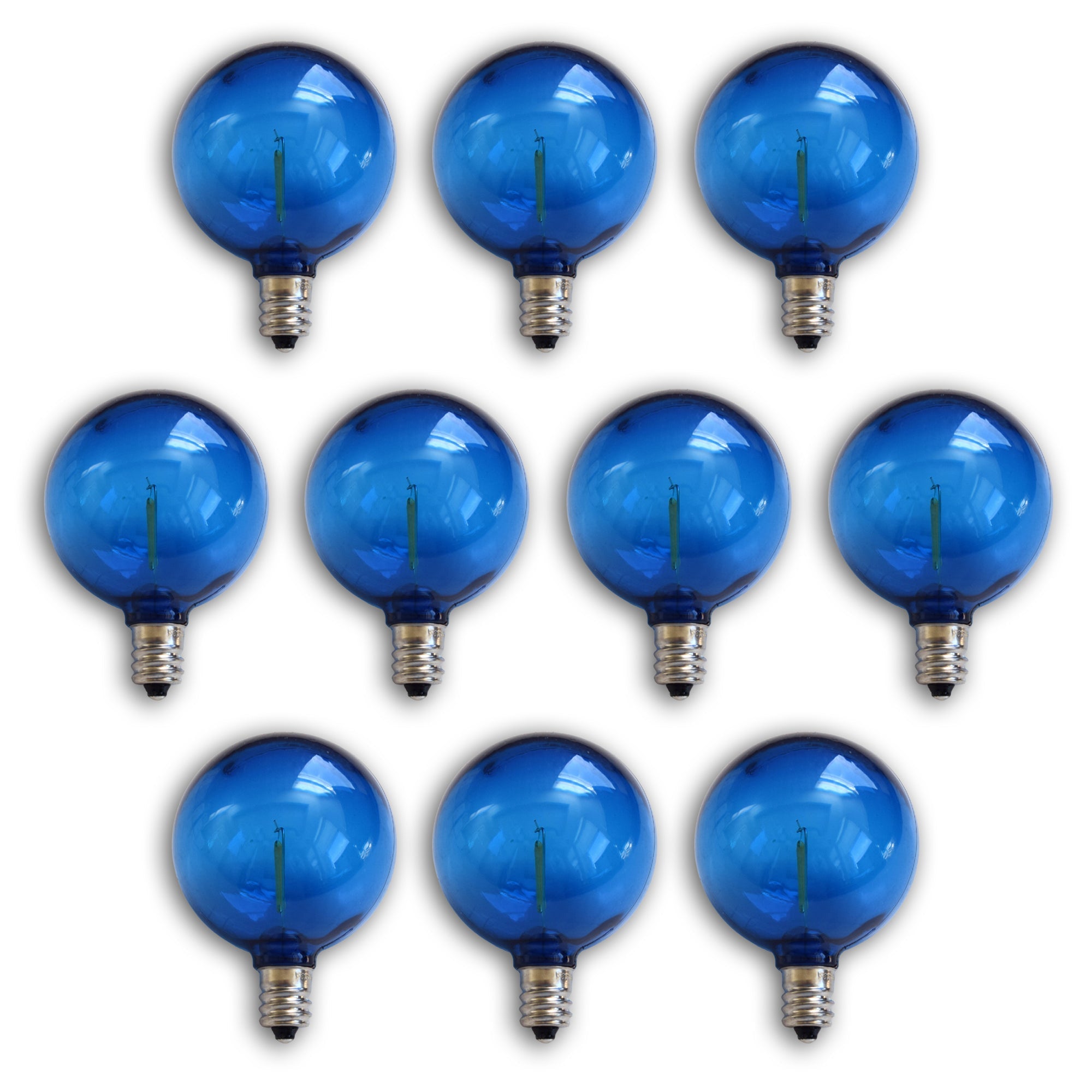 10-PACK Blue LED Filament G50 Globe Shatterproof Energy Saving Color L ...