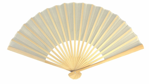 9 Inch Beige / Ivory Silk Hand Fans for Weddings (10 Pack) on Sale Now ...
