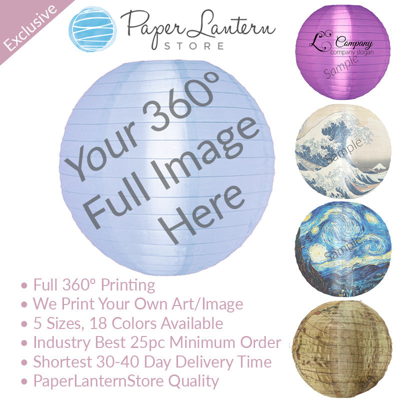 Custom Printed 360 Full Image Promotional Nylon Lanterns on Sale Now ...