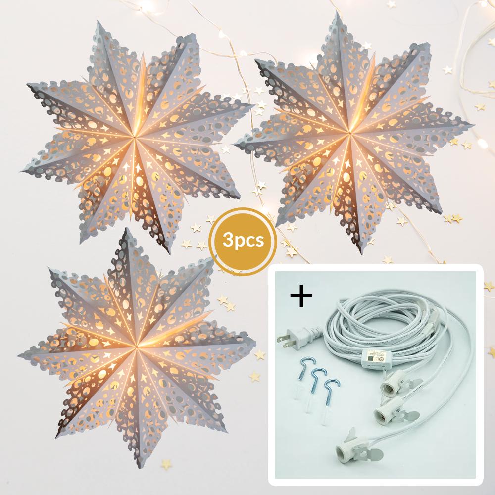 3-PACK + Cord|White Winter Solstice 24 Inch Pizzelle Designer ...